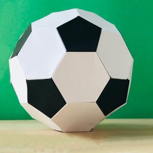 Papercraft Soccer Ball (football) 3d Paper Model Crafting Kit PDF Plans ...