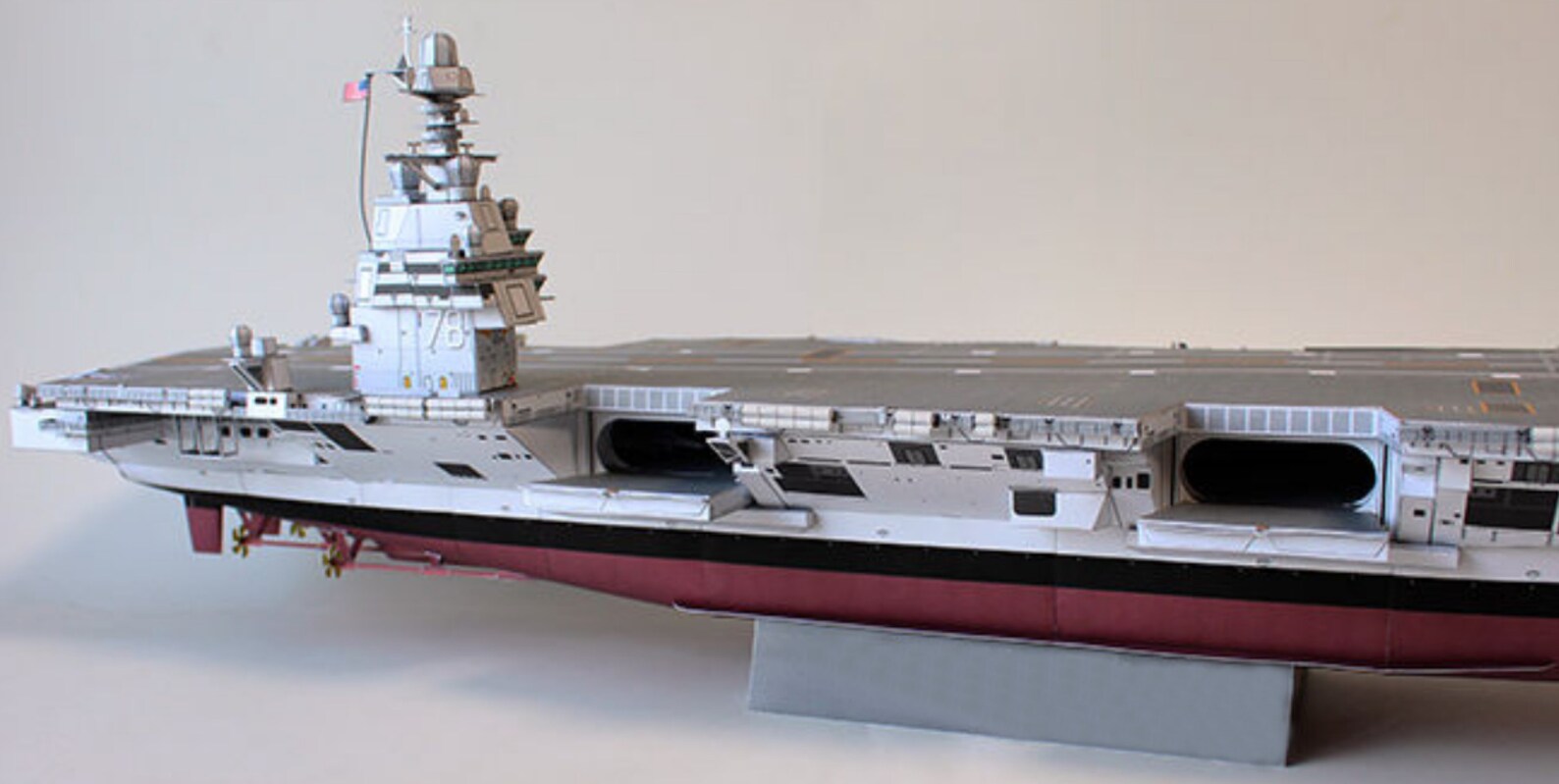 Papercraft Kit USS Gerald Ford Aircraft Carrier 3d Paper Model Crafting ...