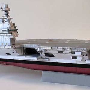 Papercraft Kit USS Gerald Ford Aircraft Carrier 3d Paper Model Crafting ...