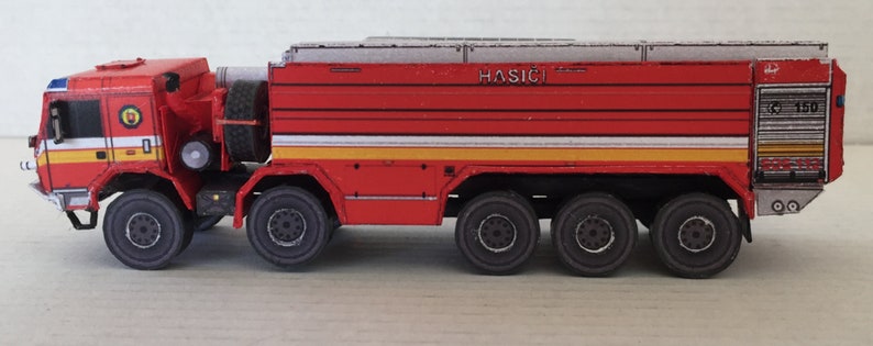 Papercraft Kit Fire Truck 3d Paper Model Crafting Kit PDF Plans to ...