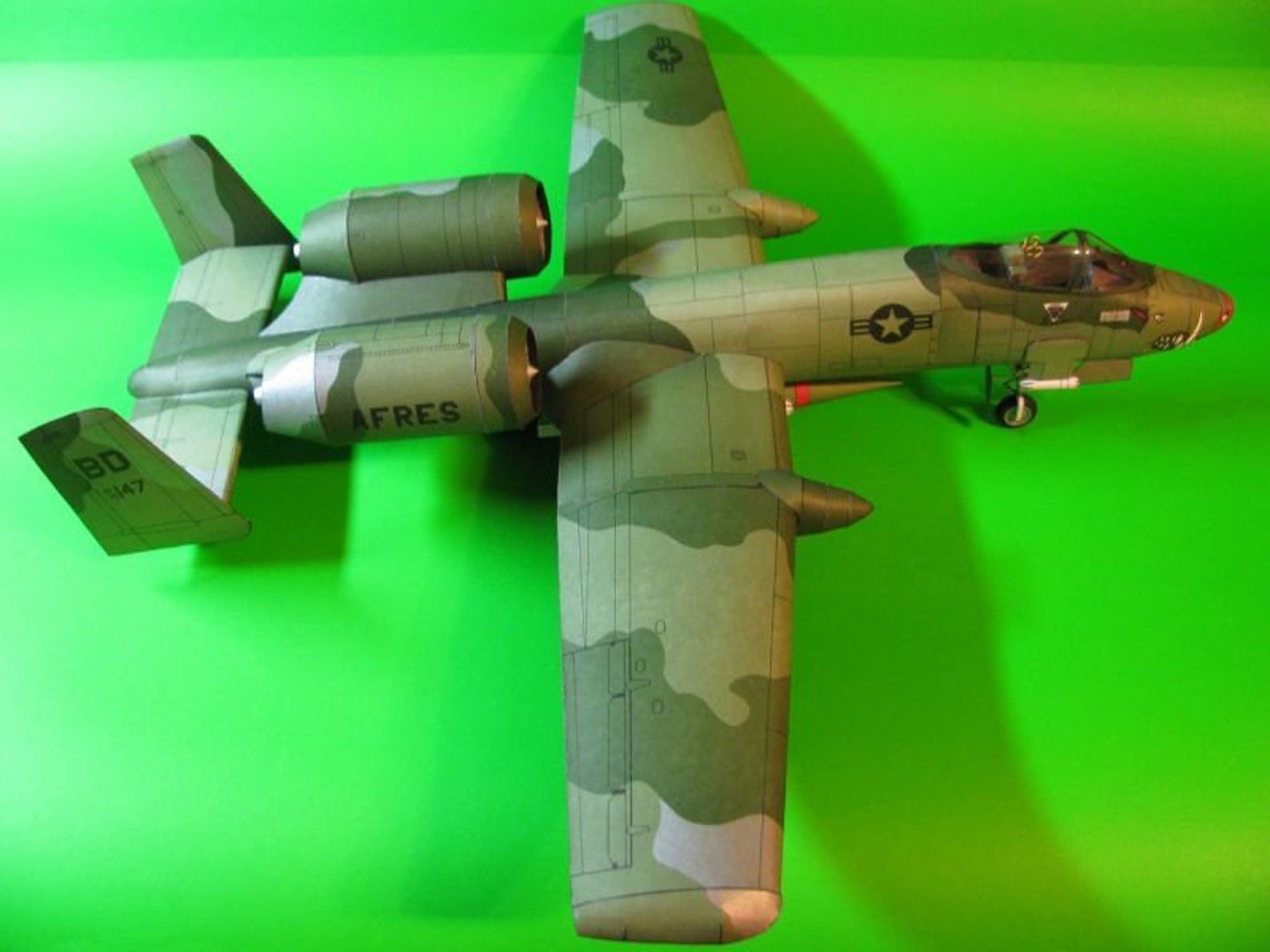 Papercraft Kit A-10 Warthog Airplane 3d Paper Model Crafting Kit PDF ...
