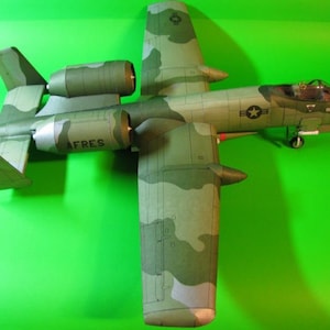 Papercraft Kit A-10 Warthog Airplane 3d Paper Model Crafting Kit PDF ...