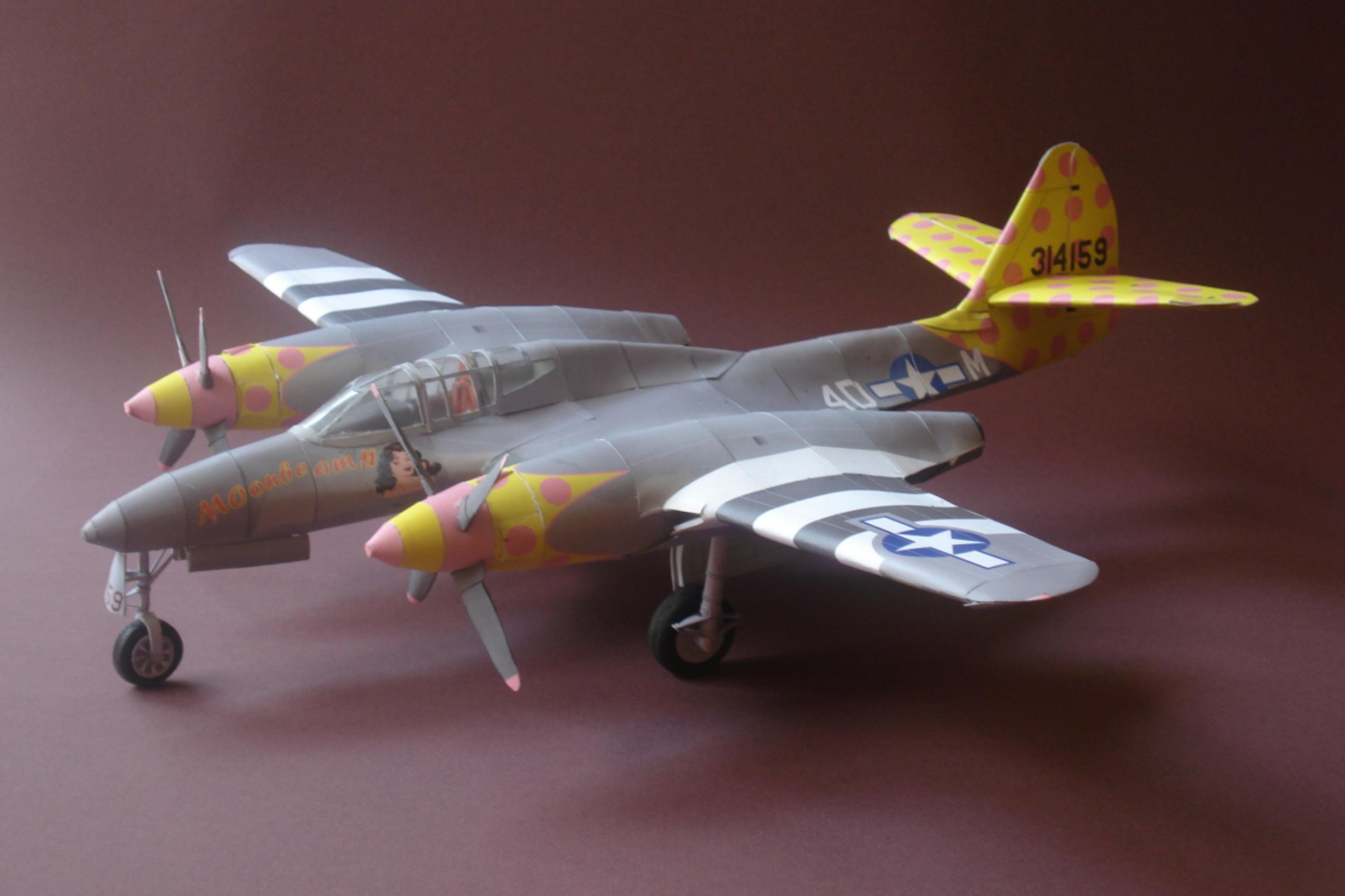 Papercraft Kit Mcdonnell XP-67 Bat Airplane 3d Paper Model Crafting Kit ...