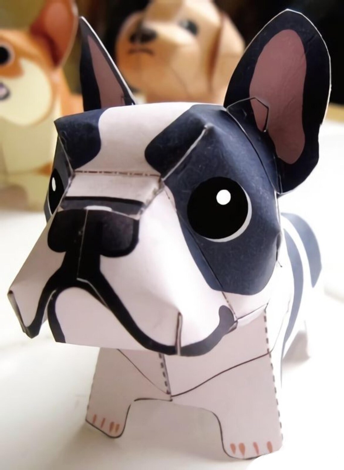 Papercraft Kit French Bulldog 3d Paper Model Crafting Kit PDF Plans to ...
