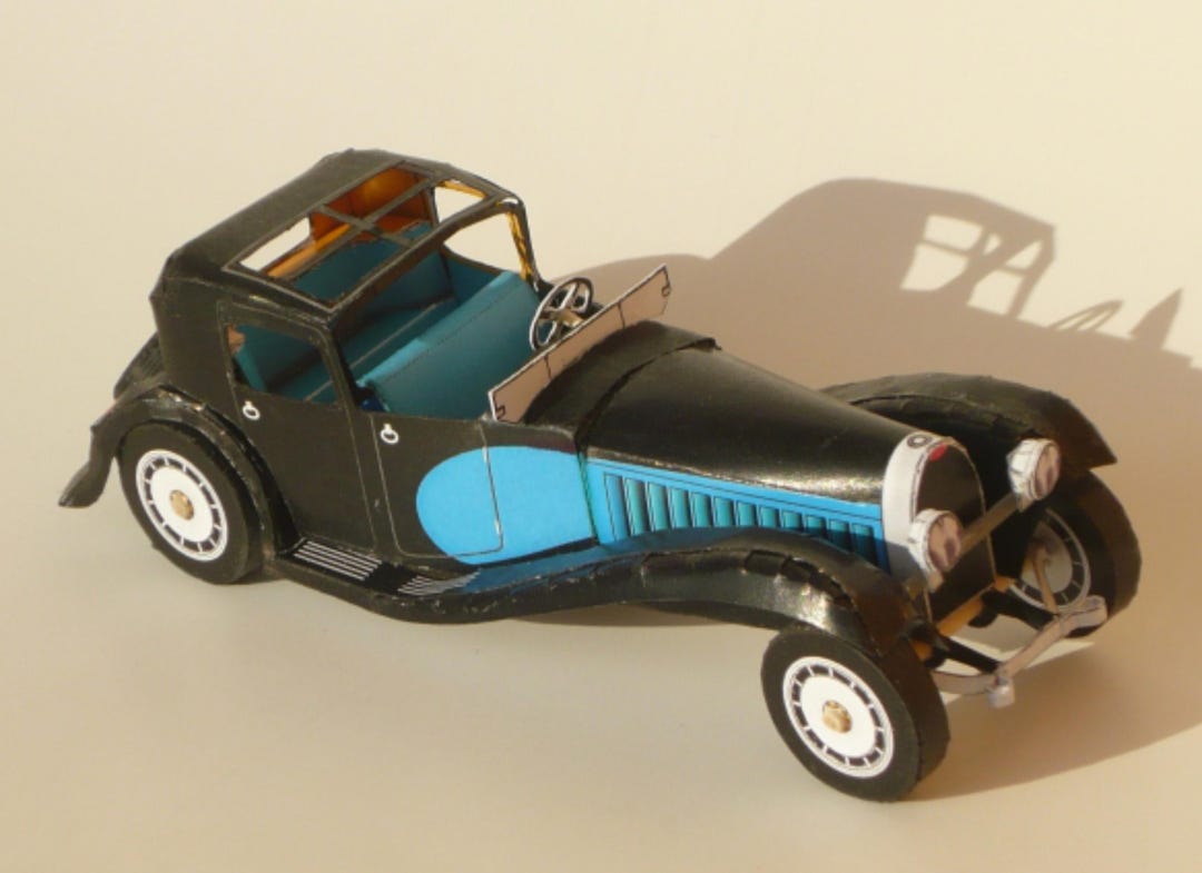 Papercraft Kit Bugatti Royale Coupe Napoleon Car 3d Paper Model ...