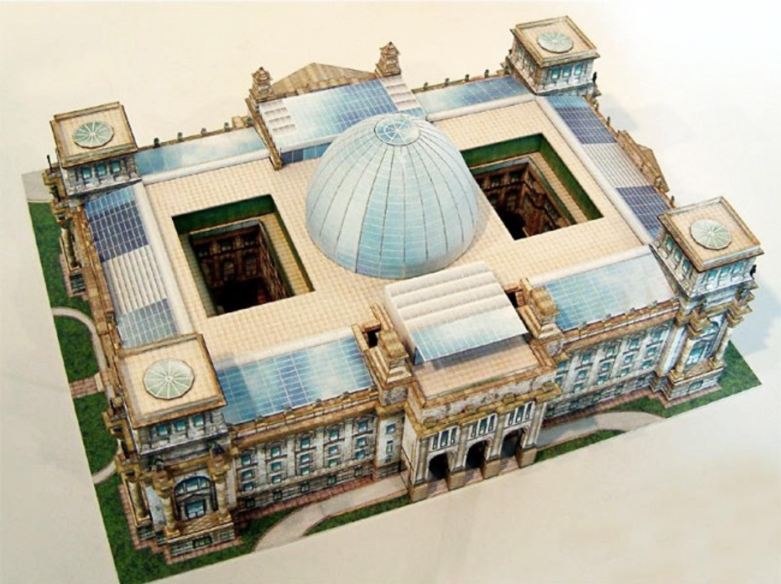 Papercraft Kit Reichstag Berlin Architecture 3d Paper Model Crafting ...