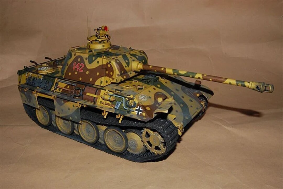 Panzer V Panther Tank 3d Paper Model Kit PDF File With Plans to Print ...