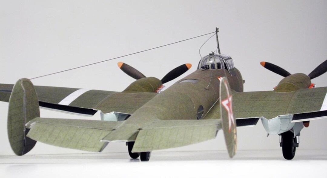 Papercraft Kit Pe-2 Pawn Buck Airplane 3d Paper Model Crafting Kit PDF ...