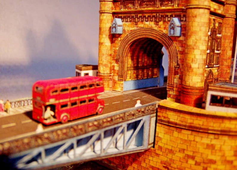 Papercraft Kit Tower Bridge London 3d Paper Model Crafting Kit PDF ...