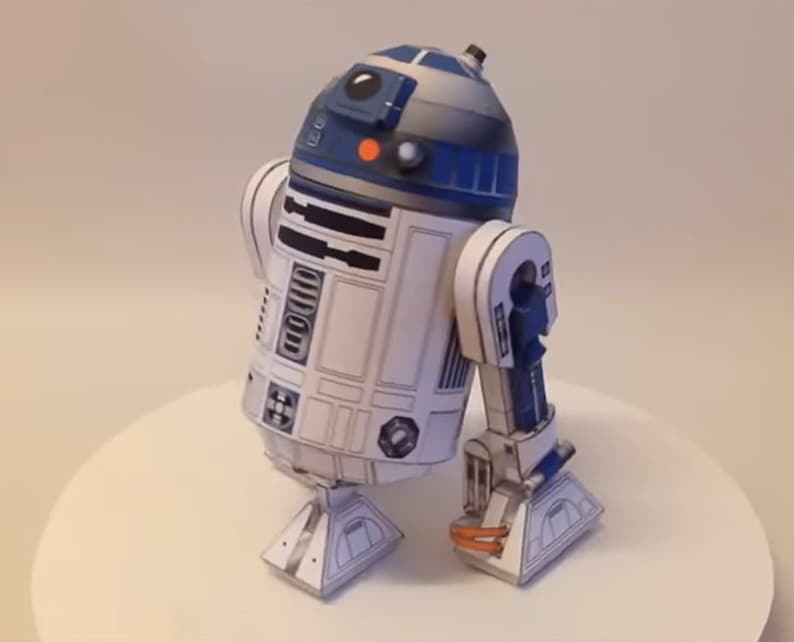 Papercraft Star Wars R2-D2 3d Paper Model Crafting Kit PDF Plans to ...