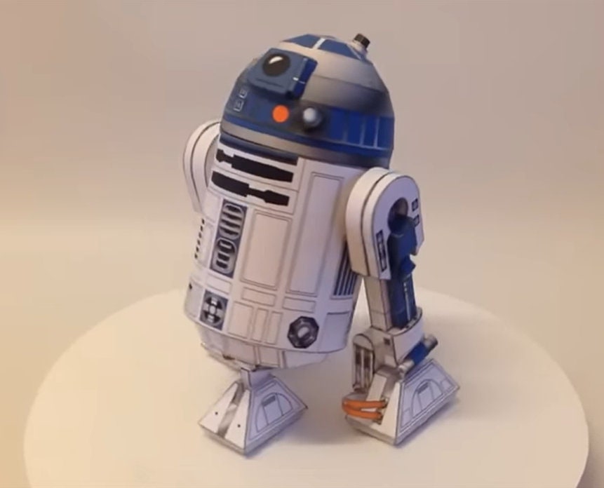 Papercraft Star Wars R2-D2 3d Paper Model Crafting Kit PDF Plans to ...
