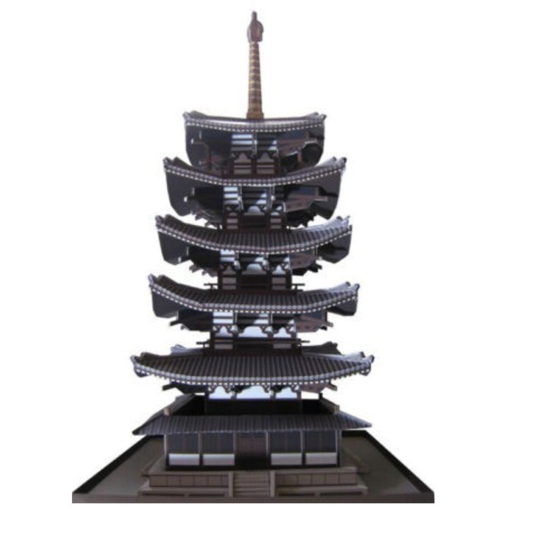 Papercraft Kit Pagoda of Horyuji Temple Nara Japan 3d Paper Model ...