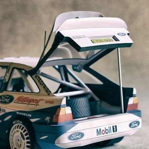 Papercraft Kit Rally Race Car 3d Paper Model Crafting Kit PDF Plans to ...