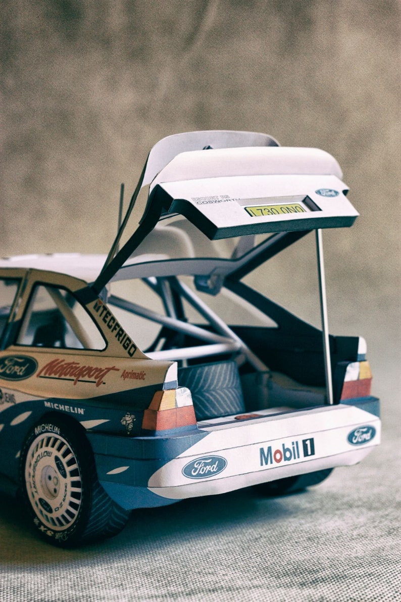 Papercraft Kit Rally Race Car 3d Paper Model Crafting Kit PDF Plans to ...