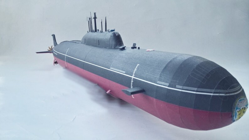 Papercraft Kit Akula Submarine 3d Paper Model Crafting Kit PDF Plans to ...
