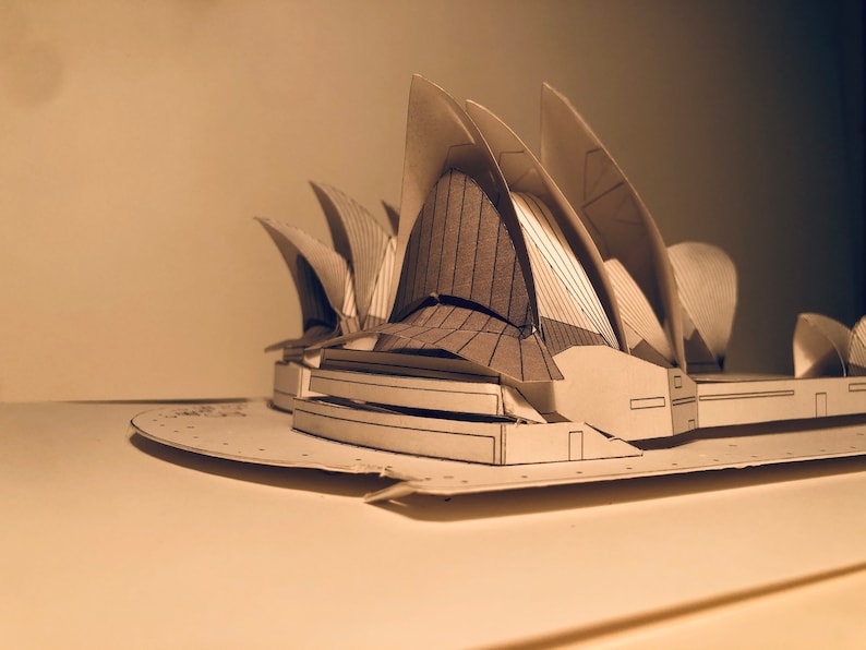 Papercraft Kit Sydney Opera 3d Paper Model Crafting Kit PDF Plans to ...