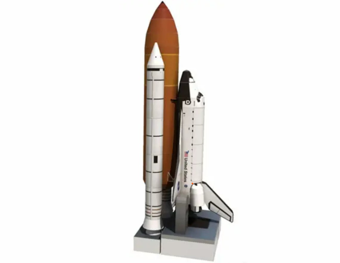 Papercraft Kit Atlantis Spaceship 3d Paper Model Crafting Kit PDF Plans ...