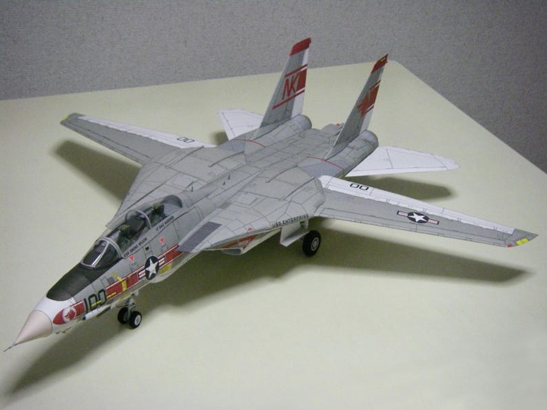 Papercraft Kit F-14A Tomcat Airplane 3d Paper Model Crafting Kit PDF ...