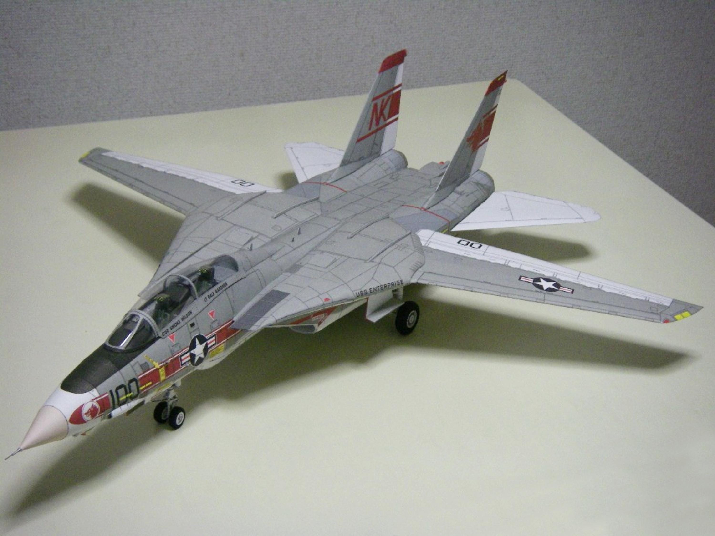 Papercraft Kit F-14A Tomcat Airplane 3d Paper Model Crafting Kit PDF ...