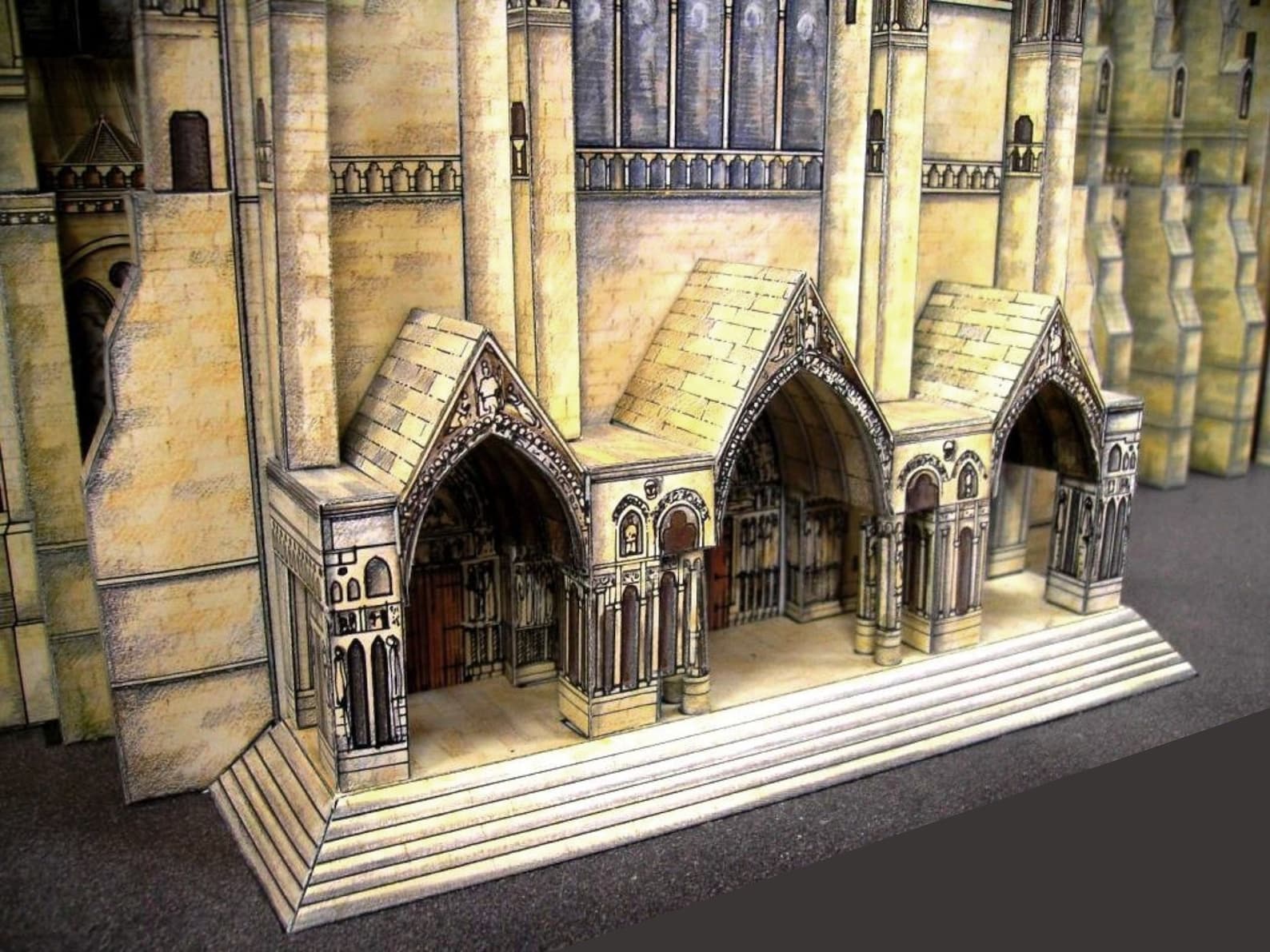 Papercraft Kit Chartres Cathedral Paris 3d Paper Model Crafting PDF ...