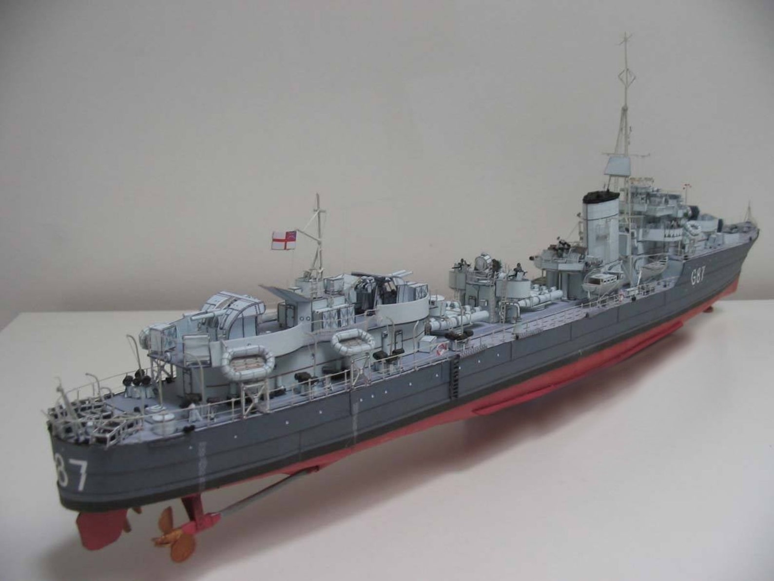 Papercraft Kit HMS Lance Destroyer Royal Navy Ship 3d Paper Model ...