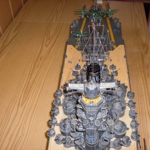 Papercraft Kit Yamato Battleship 3d Paper Model Crafting PDF Plans DIY ...