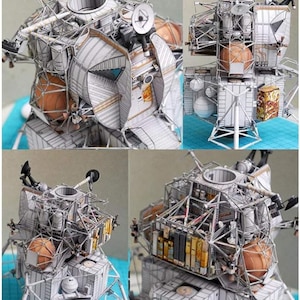 Papercraft Kit Apollo Moon Lander 3d Paper Model Crafting PDF Plans DIY ...