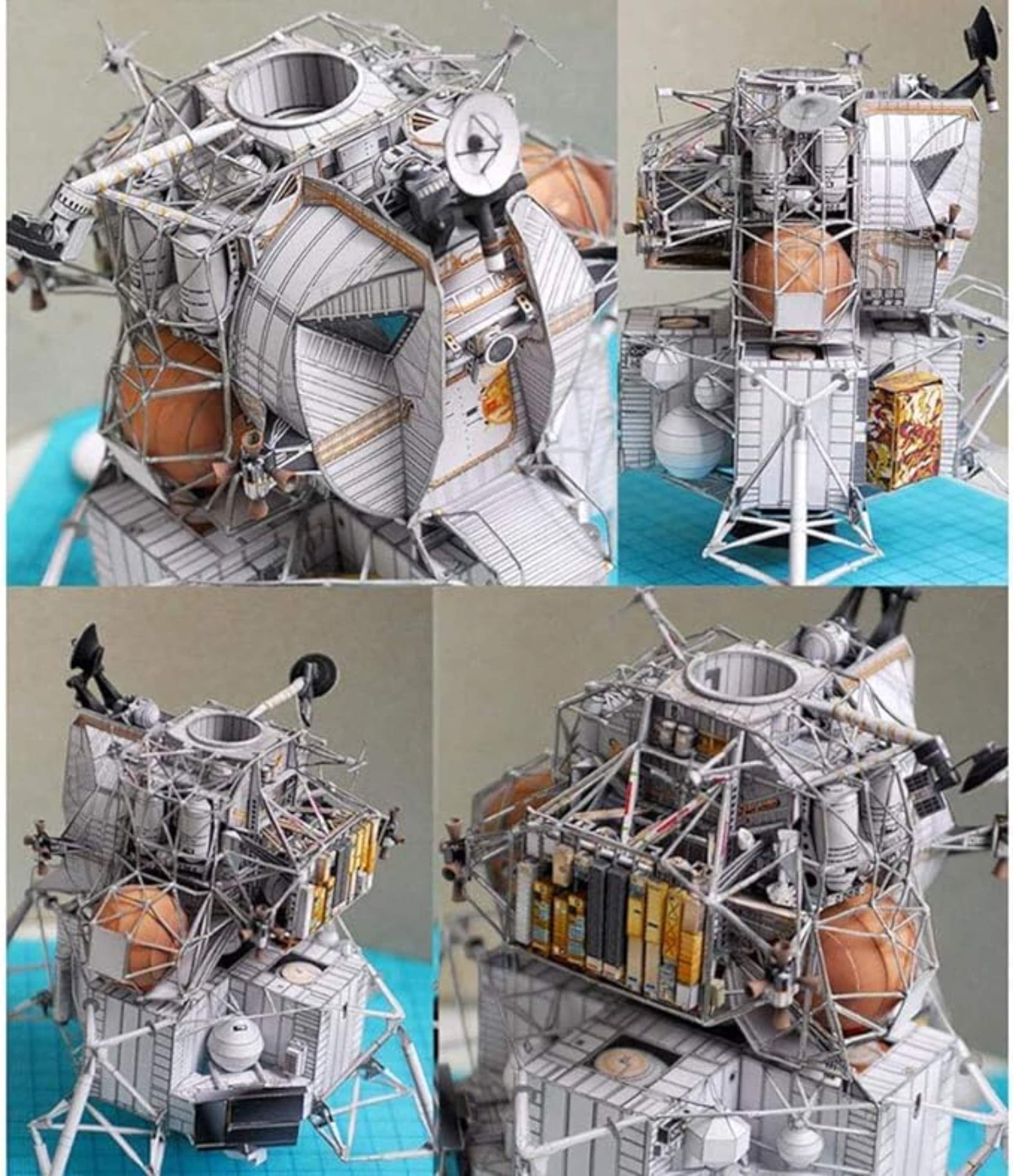 Papercraft Kit Apollo Moon Lander 3d Paper Model Crafting PDF Plans DIY ...