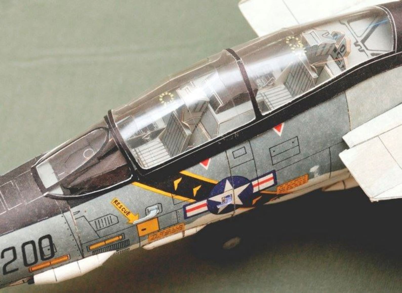 Papercraft Kit F-14 Tomcat Airplane 3d Paper Model Crafting Kit PDF ...