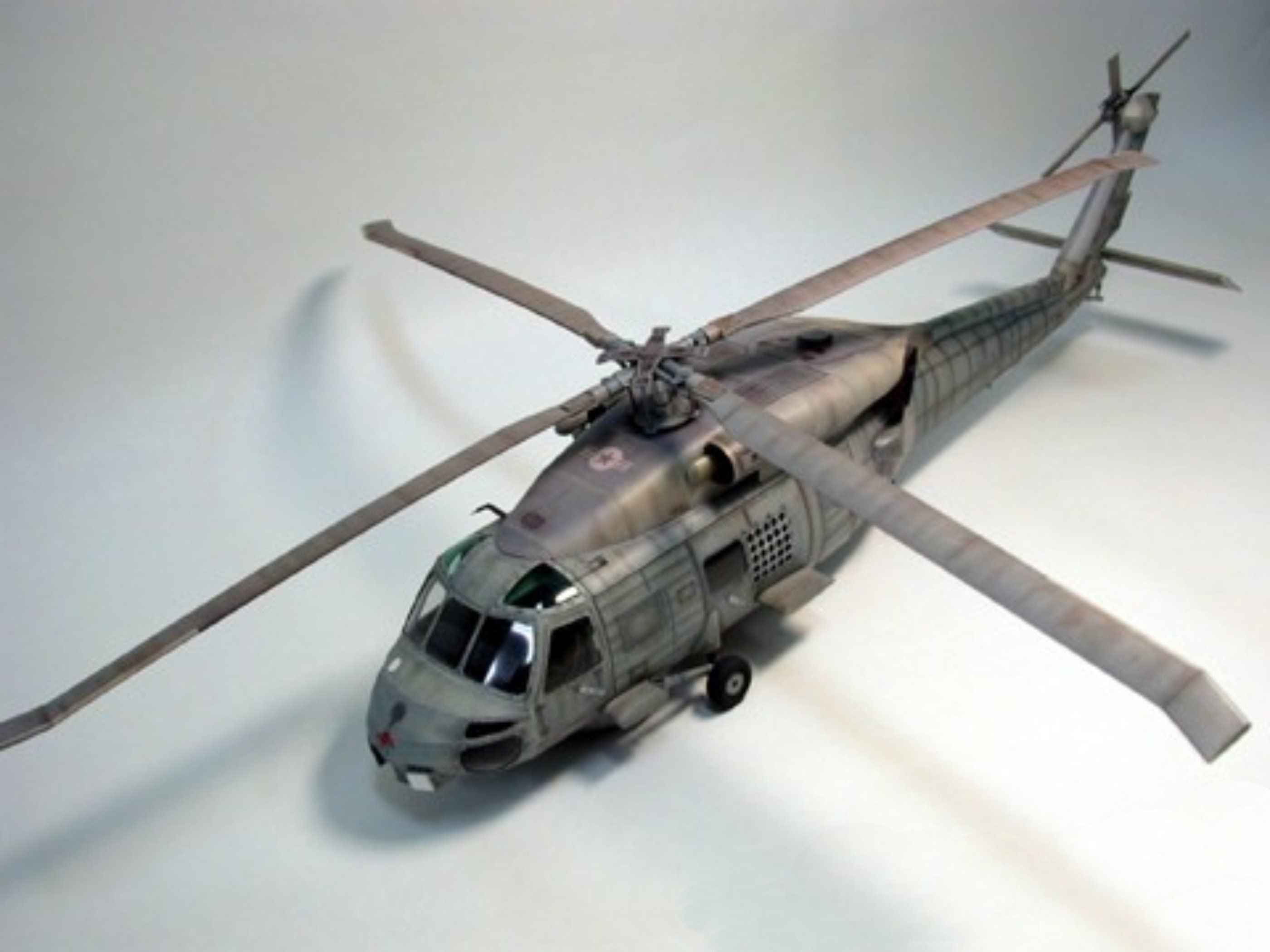 Papercraft Kit SH-60 Sea Hawk Helicopter 3d Paper Model Crafting Kit ...