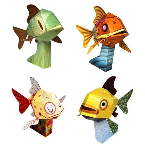 Papercraft Kit Koi Fish 3d Paper Model Crafting Kit PDF Plans to Print ...