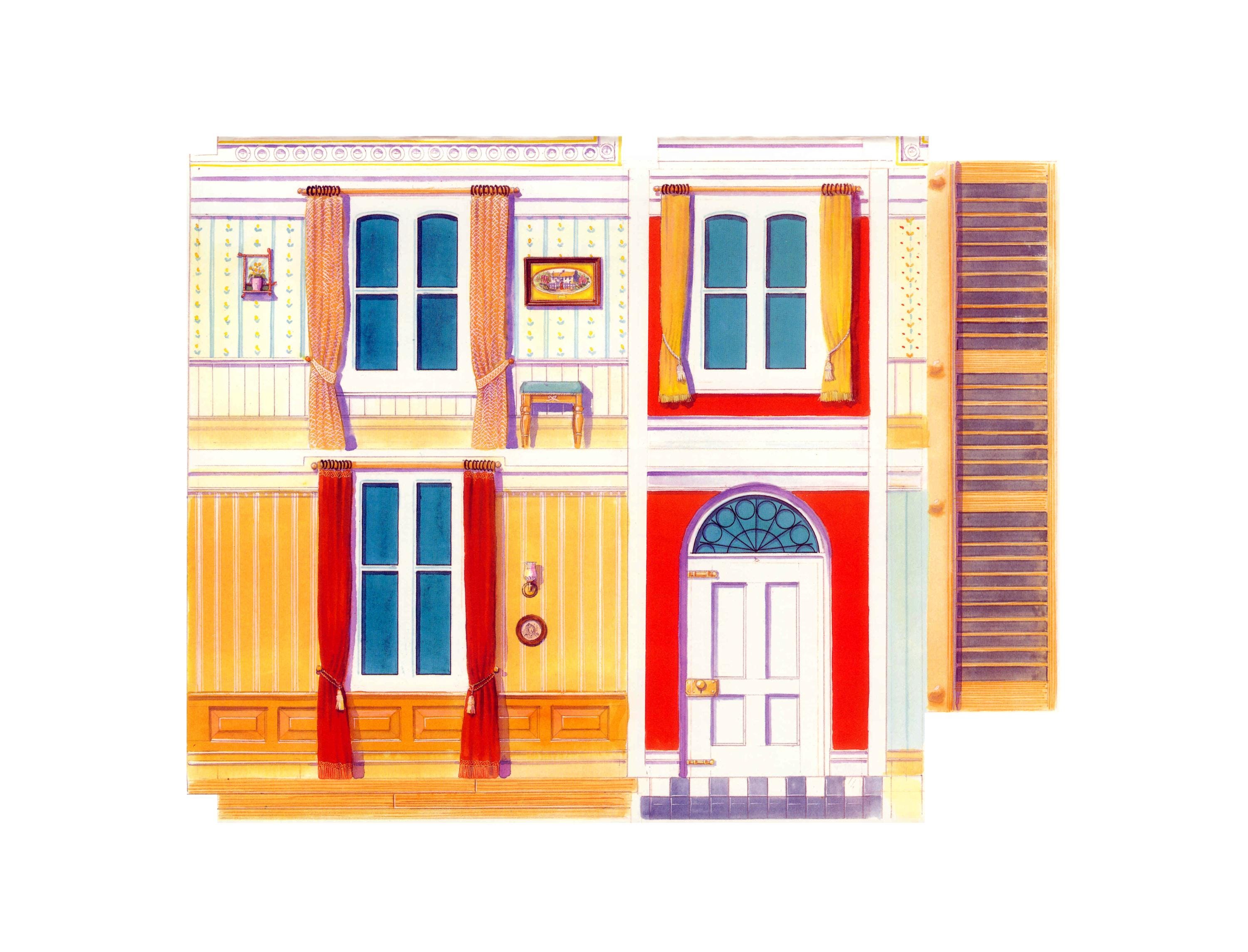 Papercraft Kit Doll-house Miniature 3d Paper Model Colored PDF Plans ...