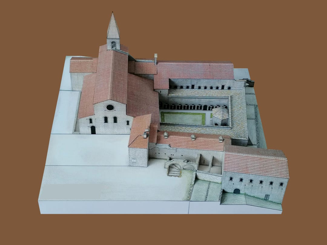 Papercraft Kit Thoronet Abbey Church 3d Paper Model Crafting PDF Plans ...