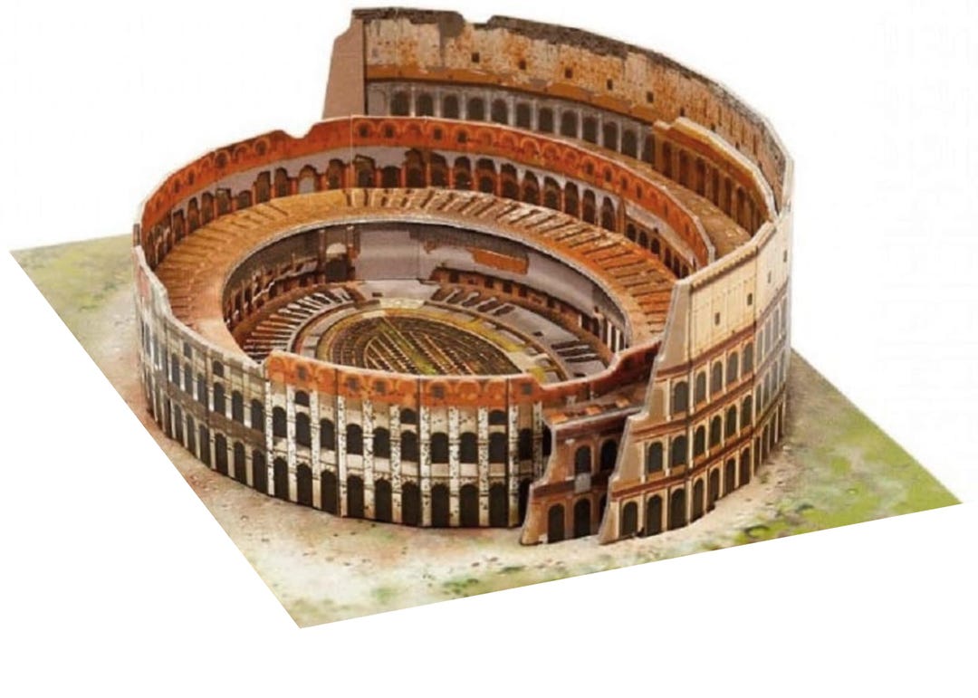 Papercraft Kit the Colosseum Rome Simple 3d Paper Model Crafting Kit ...