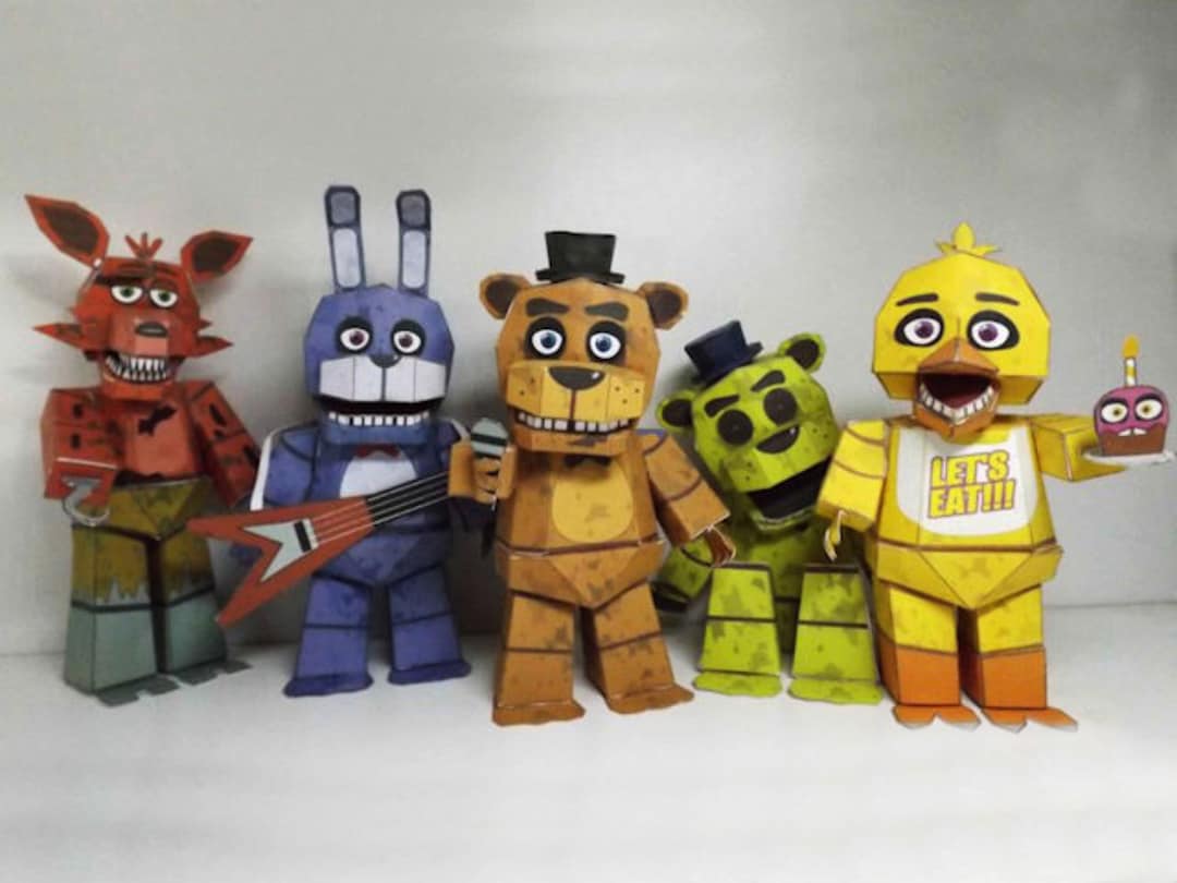 Papercraft Five Nights at Freddy's 3d Paper Model Crafting Kit PDF ...