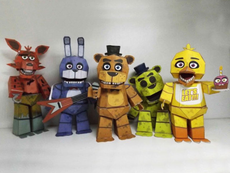 Papercraft Five Nights at Freddy's 3d Paper Model Crafting Kit PDF ...