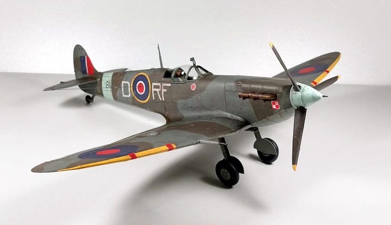 Papercraft Kit Supermarine Spitfire Plane 3d Paper Model Crafting Kit ...