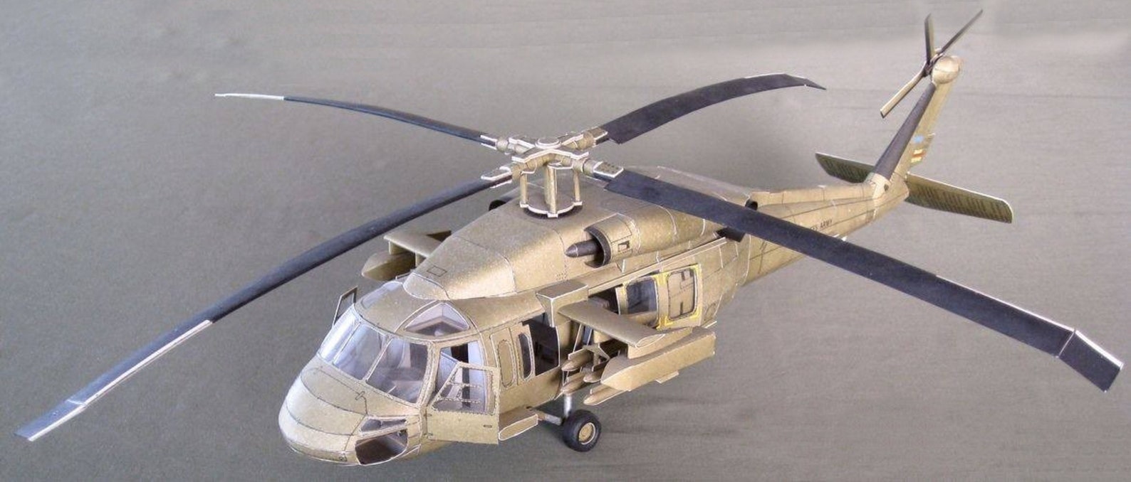 Papercraft Kit UH-60 Black Hawk Helicopter 3d Paper Model Crafting Kit ...