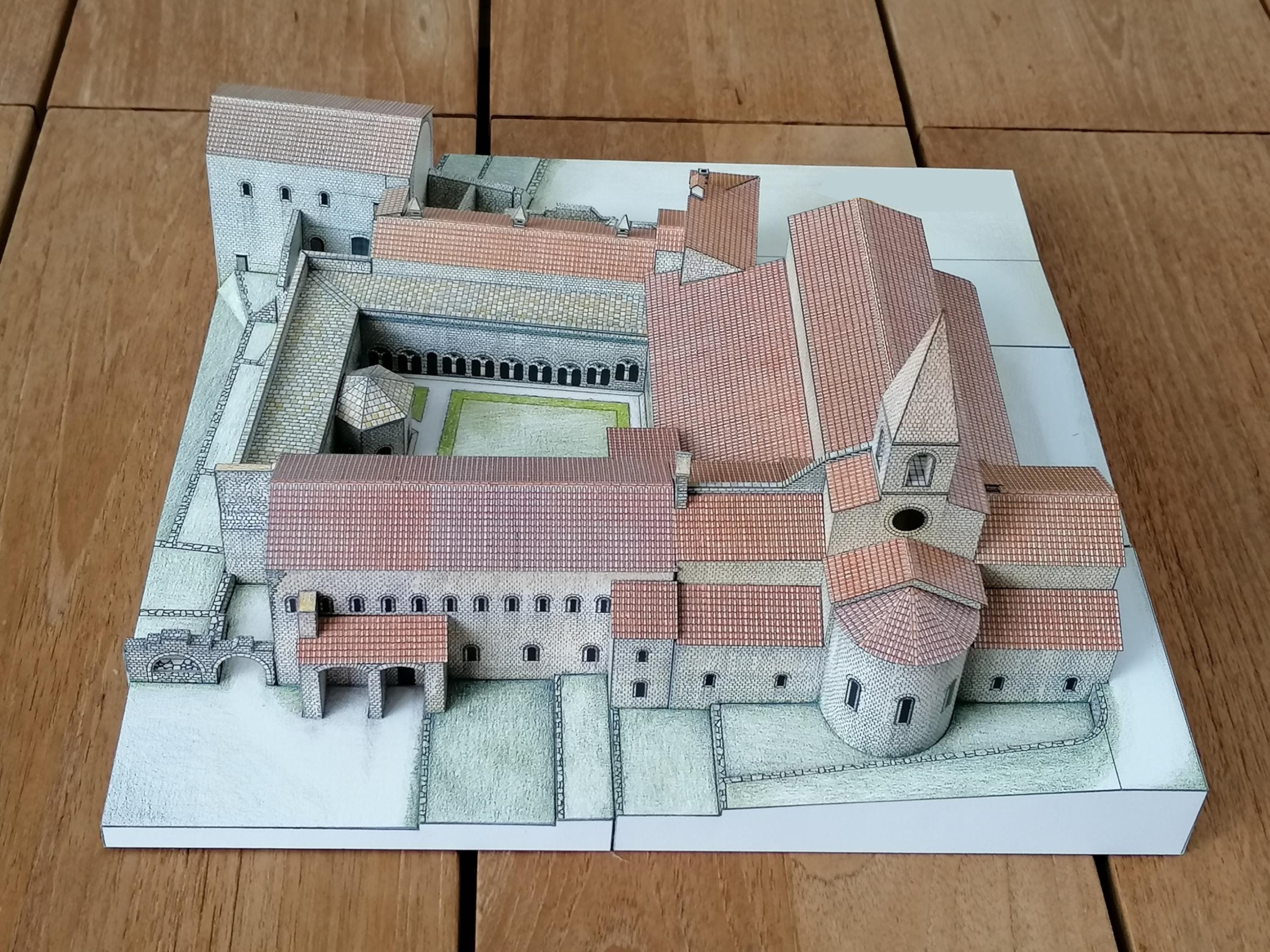 Papercraft Kit Thoronet Abbey Church 3d Paper Model Crafting PDF Plans ...