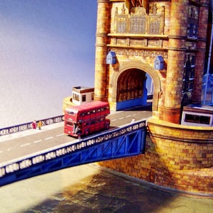 Papercraft Kit Tower Bridge London 3d Paper Model Crafting Kit PDF ...