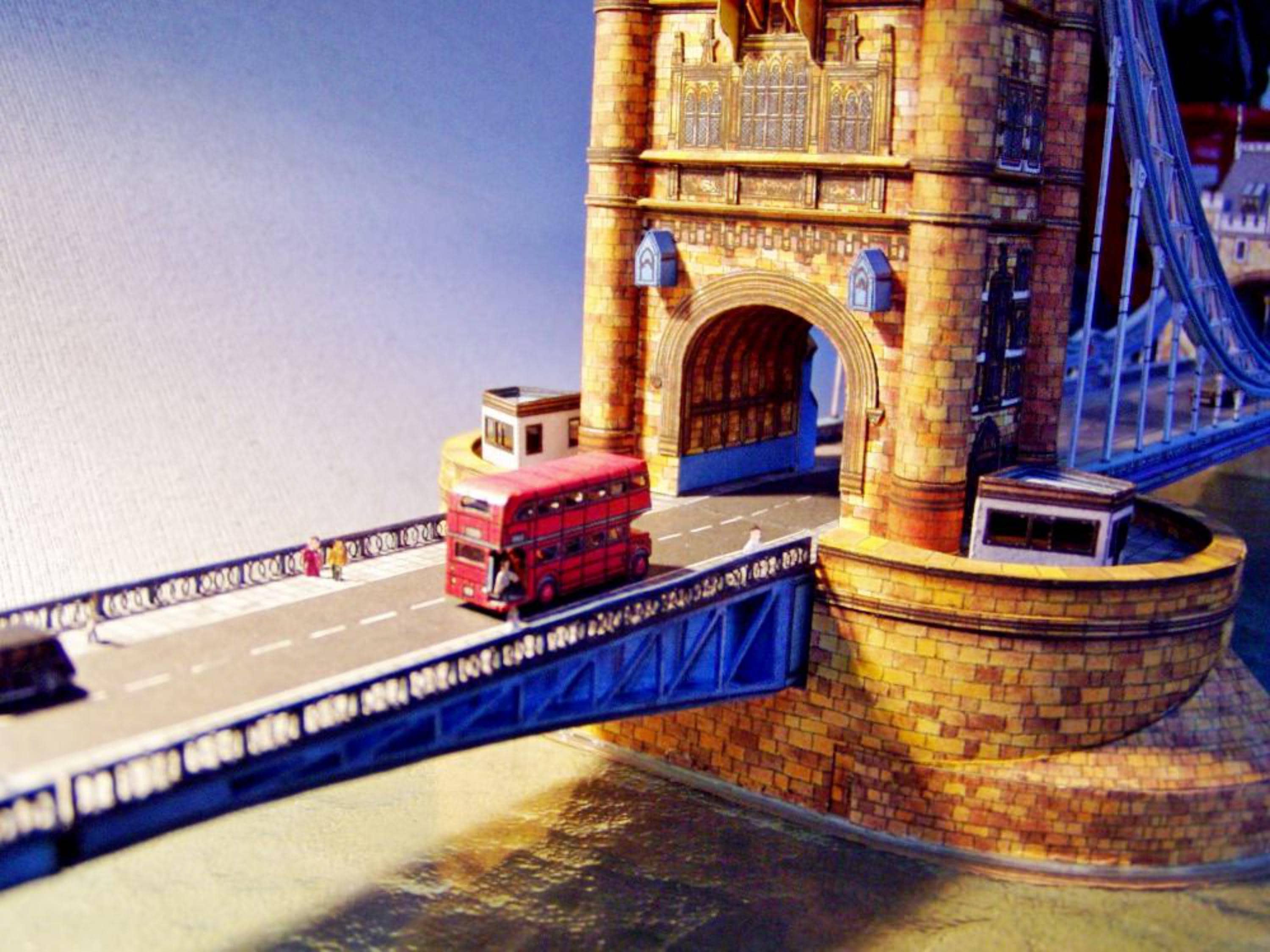 Papercraft Kit Tower Bridge London 3d Paper Model Crafting Kit PDF ...