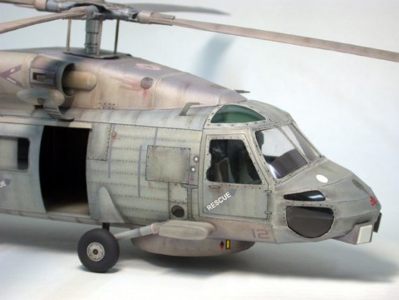 Papercraft Kit SH-60 Sea Hawk Helicopter 3d Paper Model Crafting Kit ...