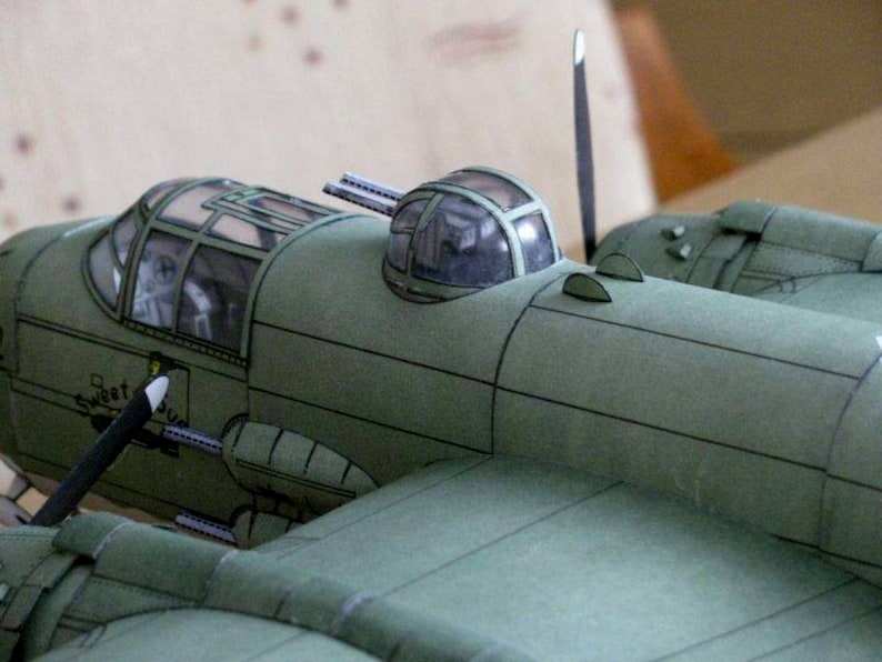 Papercraft Kit B-25 Mitchell Airplane 3d Paper Model Crafting Kit PDF ...