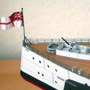 Papercraft Kit HMS Prince of Wales Battleship 3d Paper Model Crafting ...