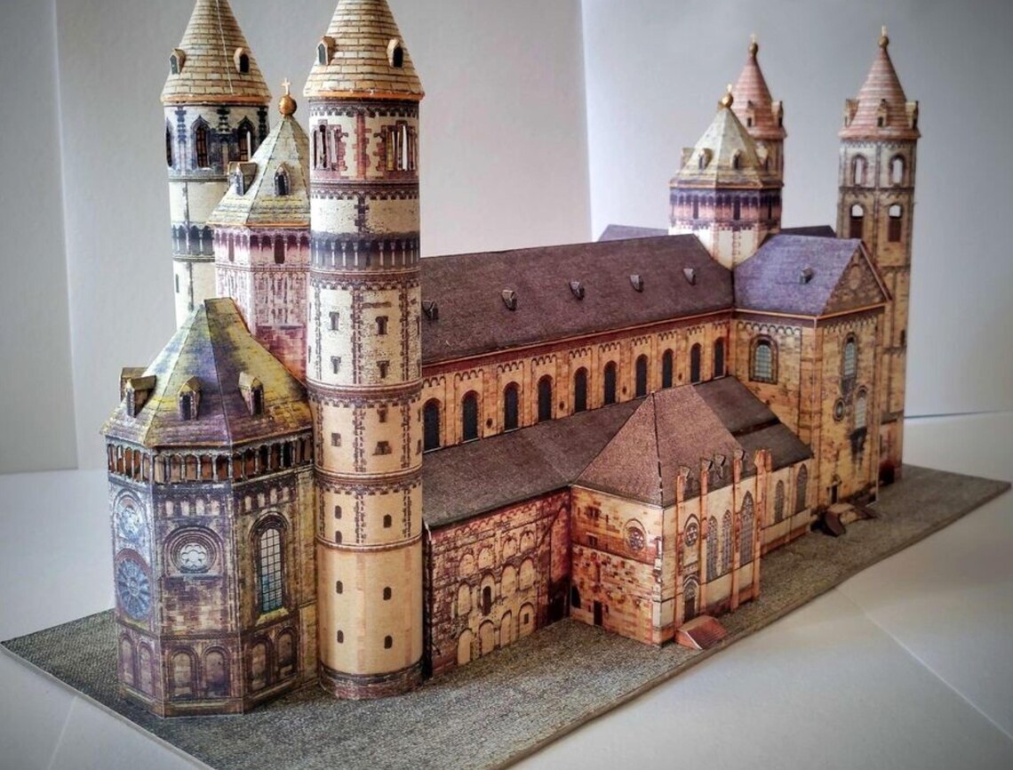 Papercraft Kit Worms Cathedral 3d Paper Model Crafting Kit PDF Plans ...