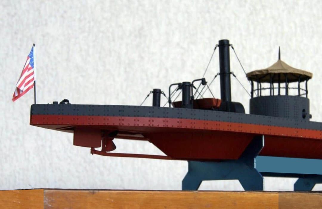 Papercraft Kit USS Monitor US Navy Armored Warship 3d Paper Model ...