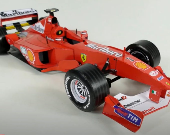 Ferrari F1 DIY 3D Papercraft Racecar Templates, Papercraft Model para ...