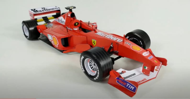 Papercraft Kit F1 Race Car 3d Paper Model Crafting PDF Plans DIY ...
