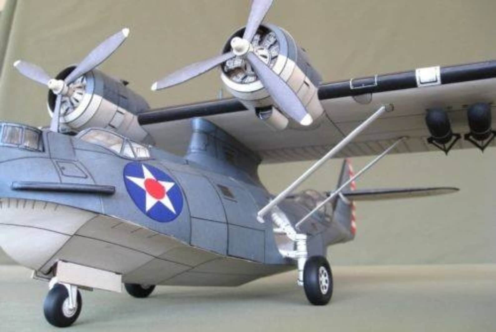 Papercraft Kit PBY Catalina Airplane 3d Paper Model Crafting Kit PDF ...