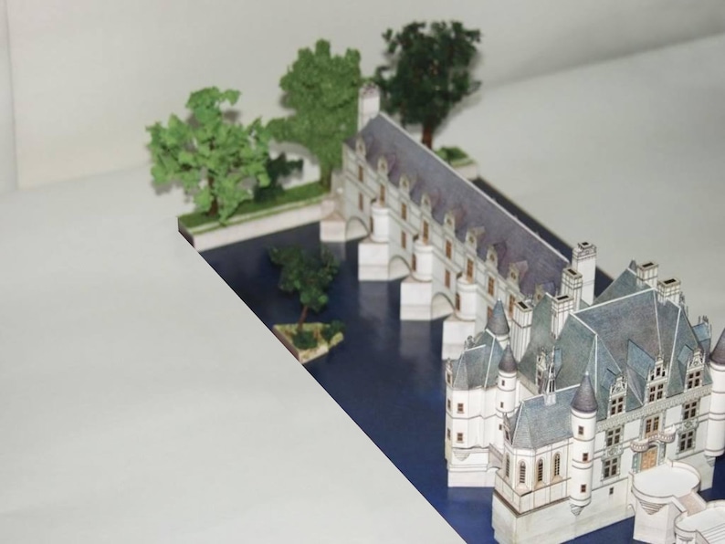 Papercraft Kit Chateau De Chenoncea 3d Paper Model Crafting Kit PDF ...